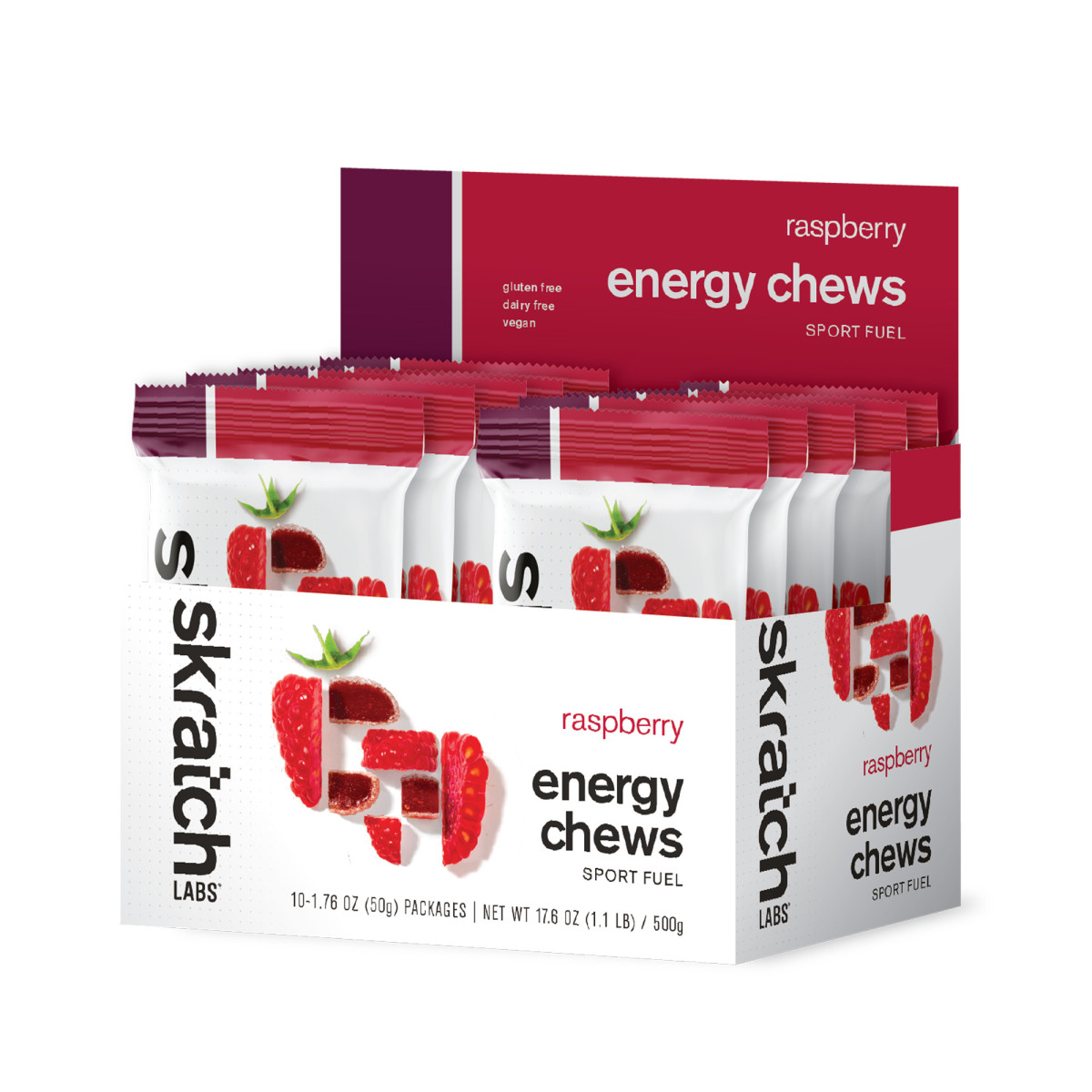 Skratch Labs Energy Sport Fuel Chews | 50 g | Raspberry | Velonova